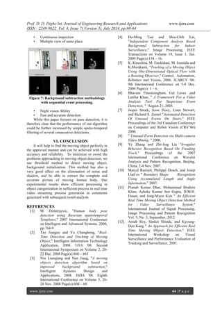 Background Subtraction Algorithm Based Human Behavior Detection | PDF