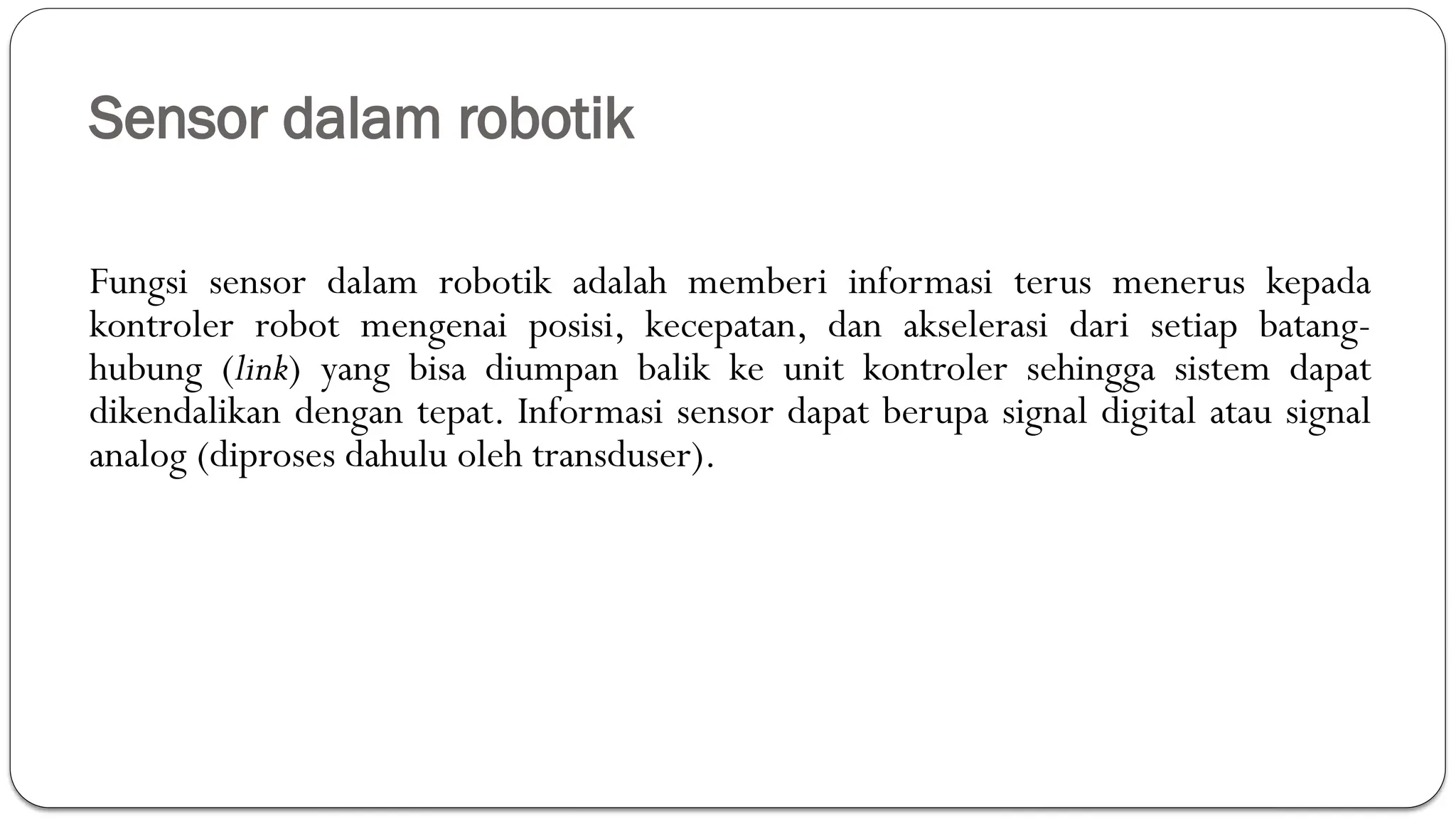 K04 Sensor robotik (1).ppt mnjnjnjnjnjnjnj | PPT