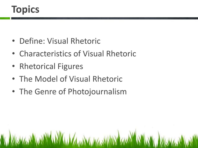 Visual Rhetoric | PPTX | Fine Art Photography | Fine Art