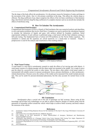 Computational Aerodynamics Research and Vehicle Engineering Development ...