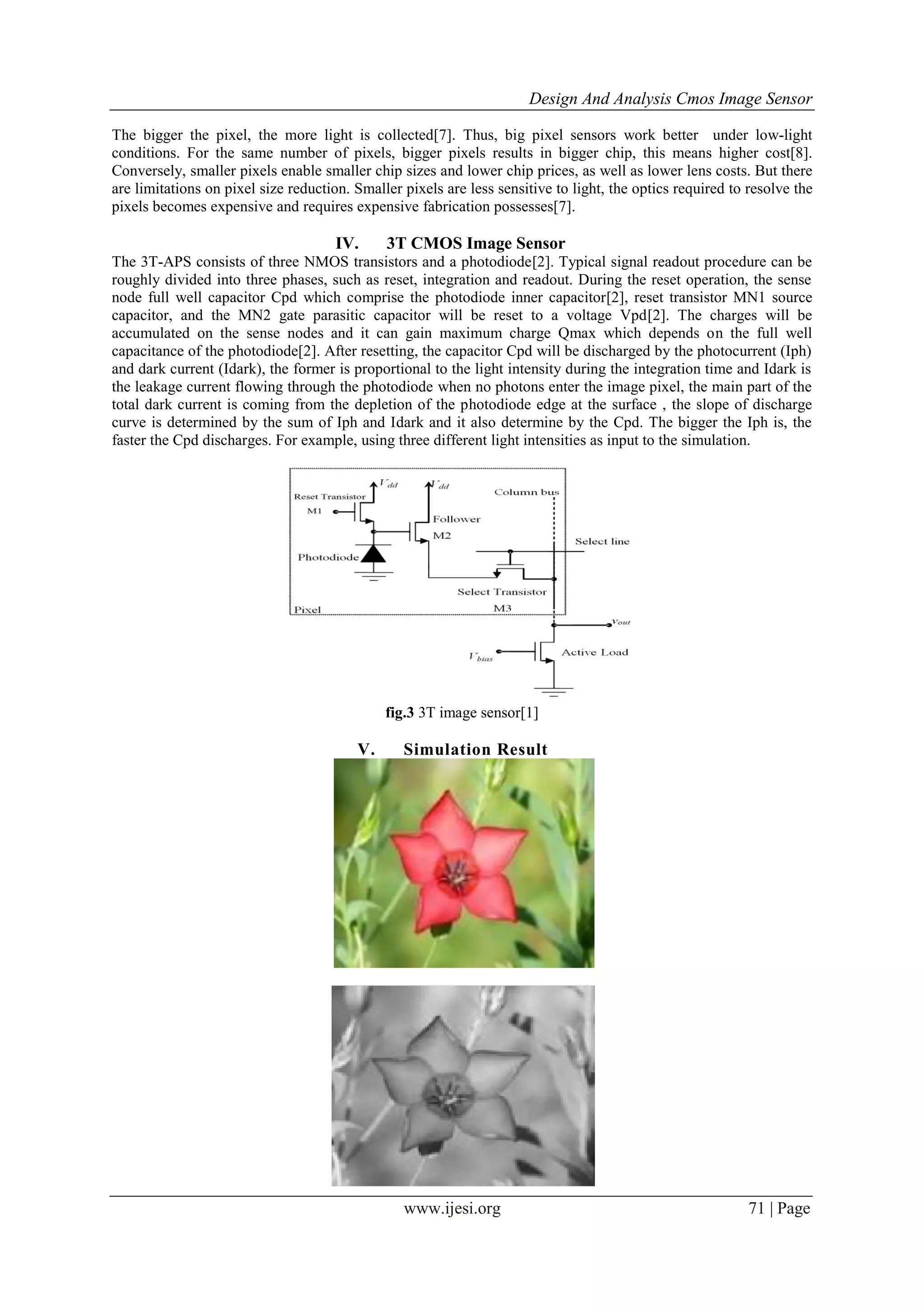 Design and Analysis CMOS Image Sensor | PDF
