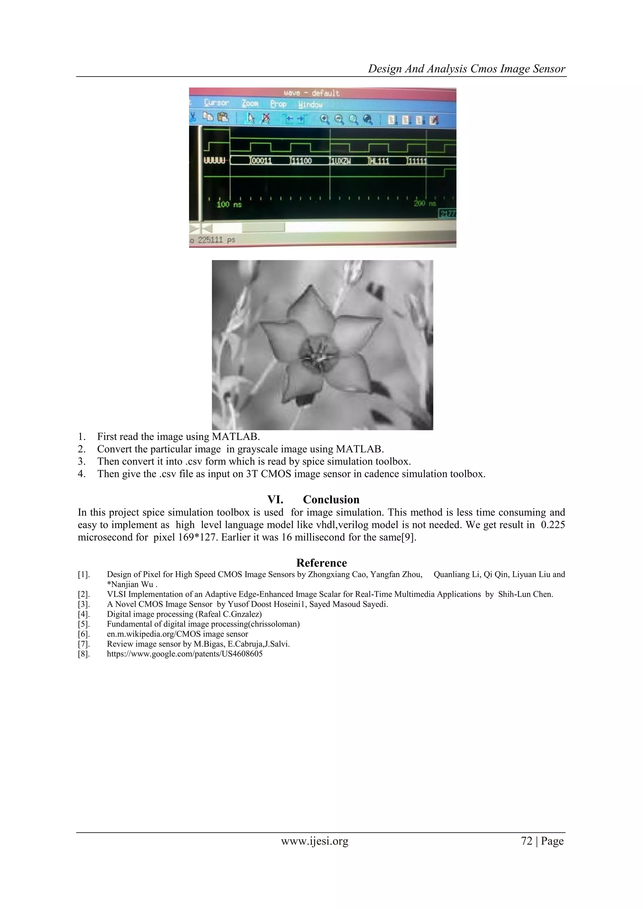 Design and Analysis CMOS Image Sensor | PDF