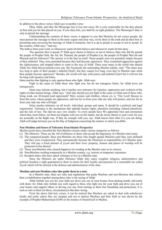Religious Tolerance from Islamic Perspective: An Analytical Study | PDF
