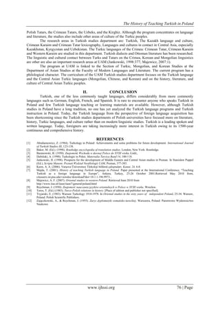 The History of Teaching Turkish in Poland | PDF