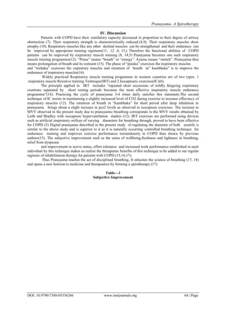 Pranayama- A Spirotherapy | PDF