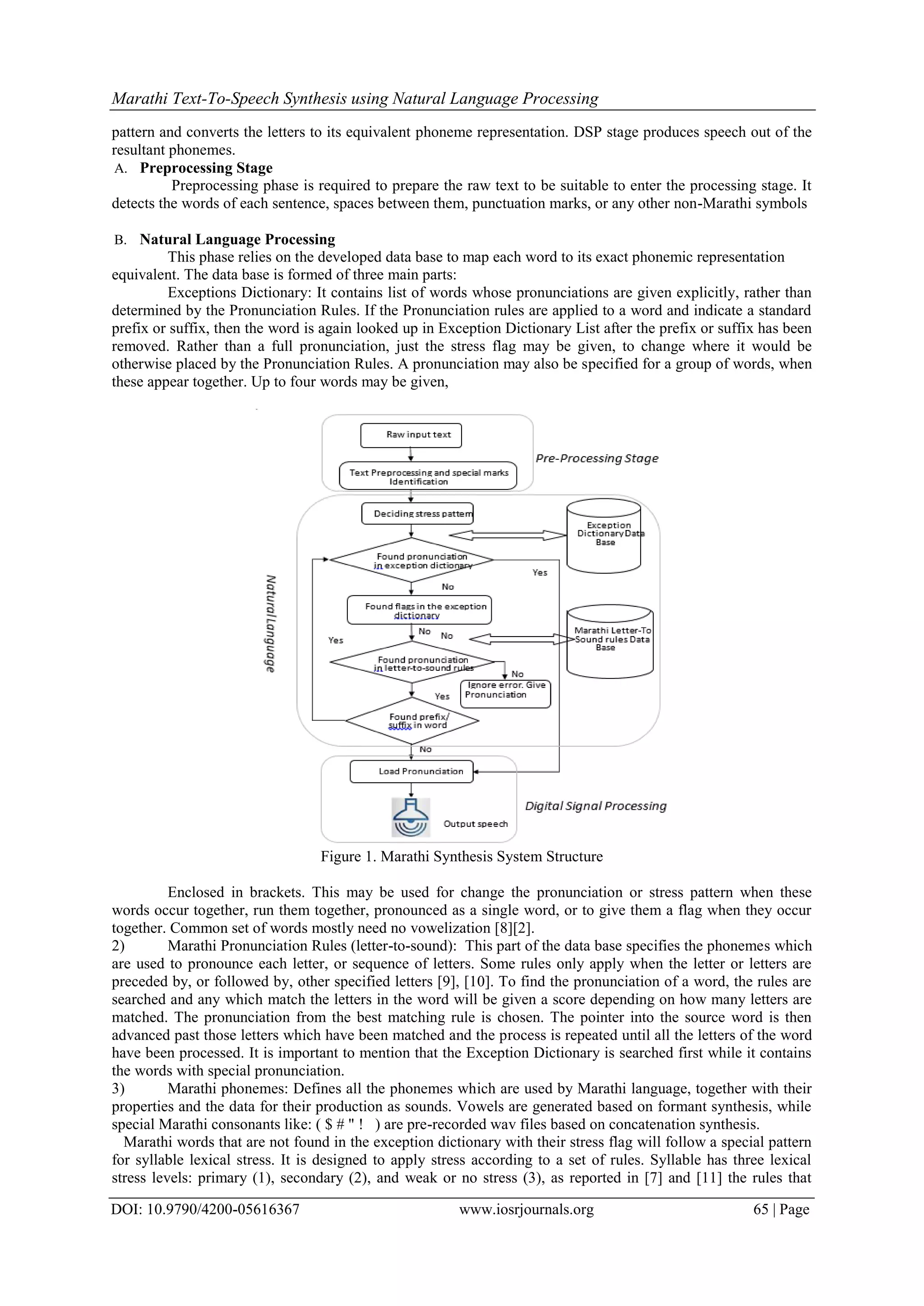 Marathi Text-To-Speech Synthesis using Natural Language Processing | PDF
