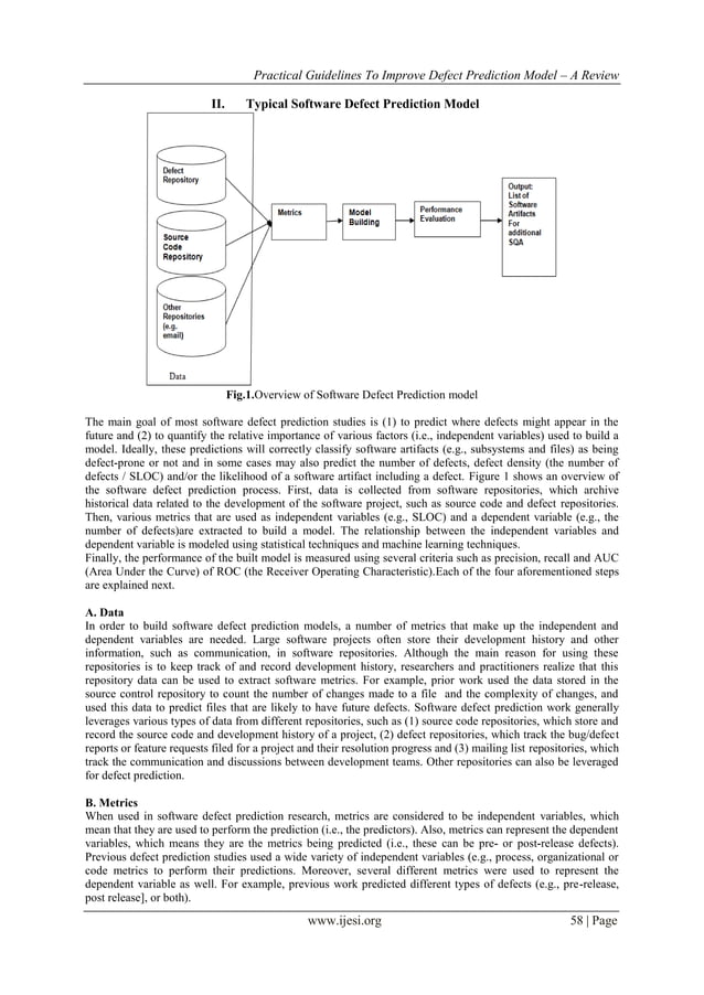 Practical Guidelines to Improve Defect Prediction Model – A Review ...