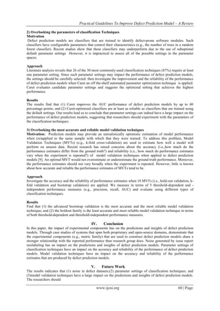 Practical Guidelines to Improve Defect Prediction Model – A Review | PDF | Operating Systems ...