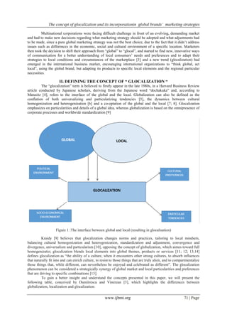 The concept of glocalization and its incorporation in global brands ...