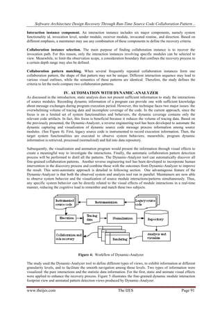 Software Architecture Design Recovery through Run-Time Source Code Collaboration Pattern ...