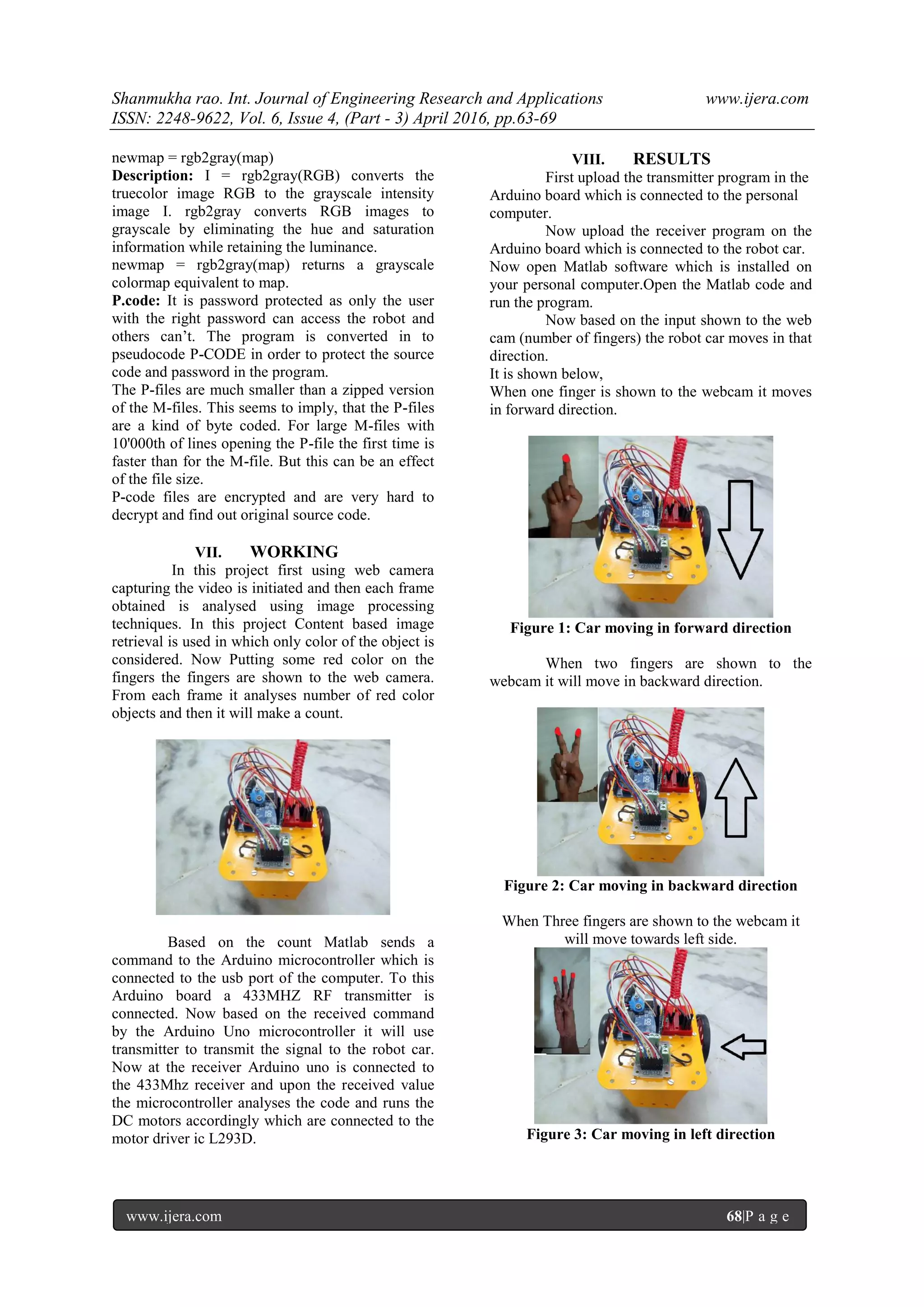 Password Based Hand Gesture Controlled Robot | PDF