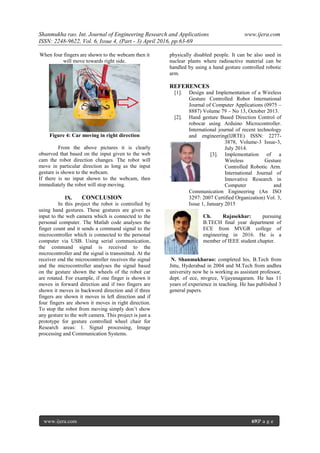 Password Based Hand Gesture Controlled Robot | PDF