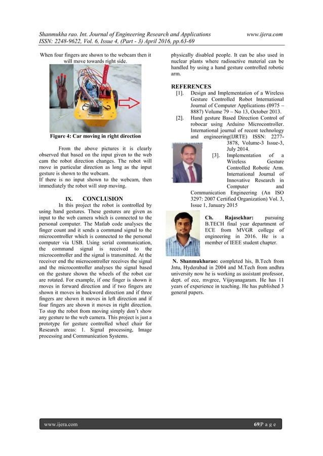 Password Based Hand Gesture Controlled Robot | PDF