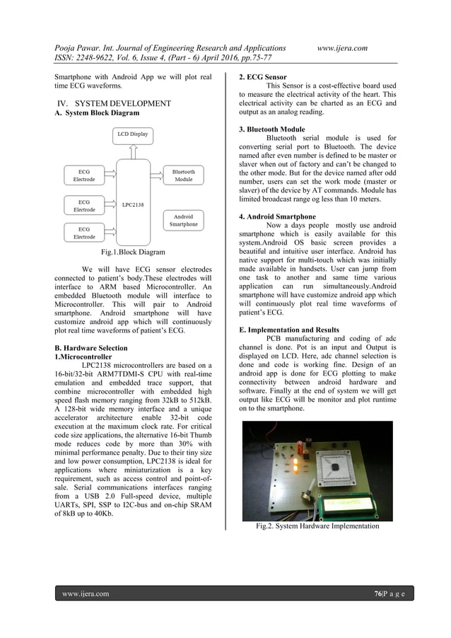 Ecg Monitoring Using Android Smart App | PDF