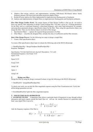 Simulation of EMI Filters Using Matlab | PDF