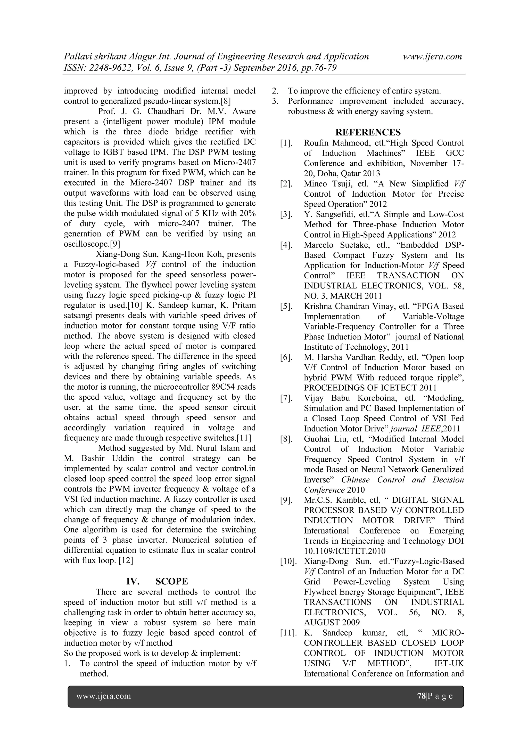 Speed Control of Induction Motor by V/F Method | PDF