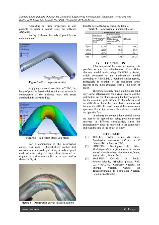 Flexibility Analysis In Industrial Piping Through The Finite Elements And Photoelasticity ...