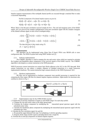 Design of Adjustable Reconfigurable Wireless Single Core CORDIC based Rake Receiver | PDF
