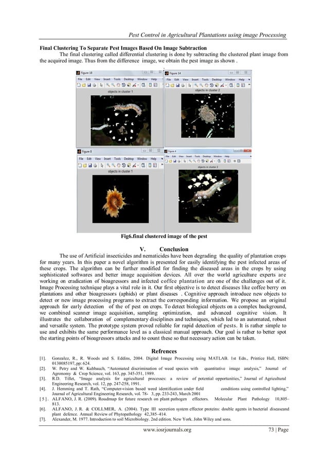 Pest Control in Agricultural Plantations Using Image Processing | PDF