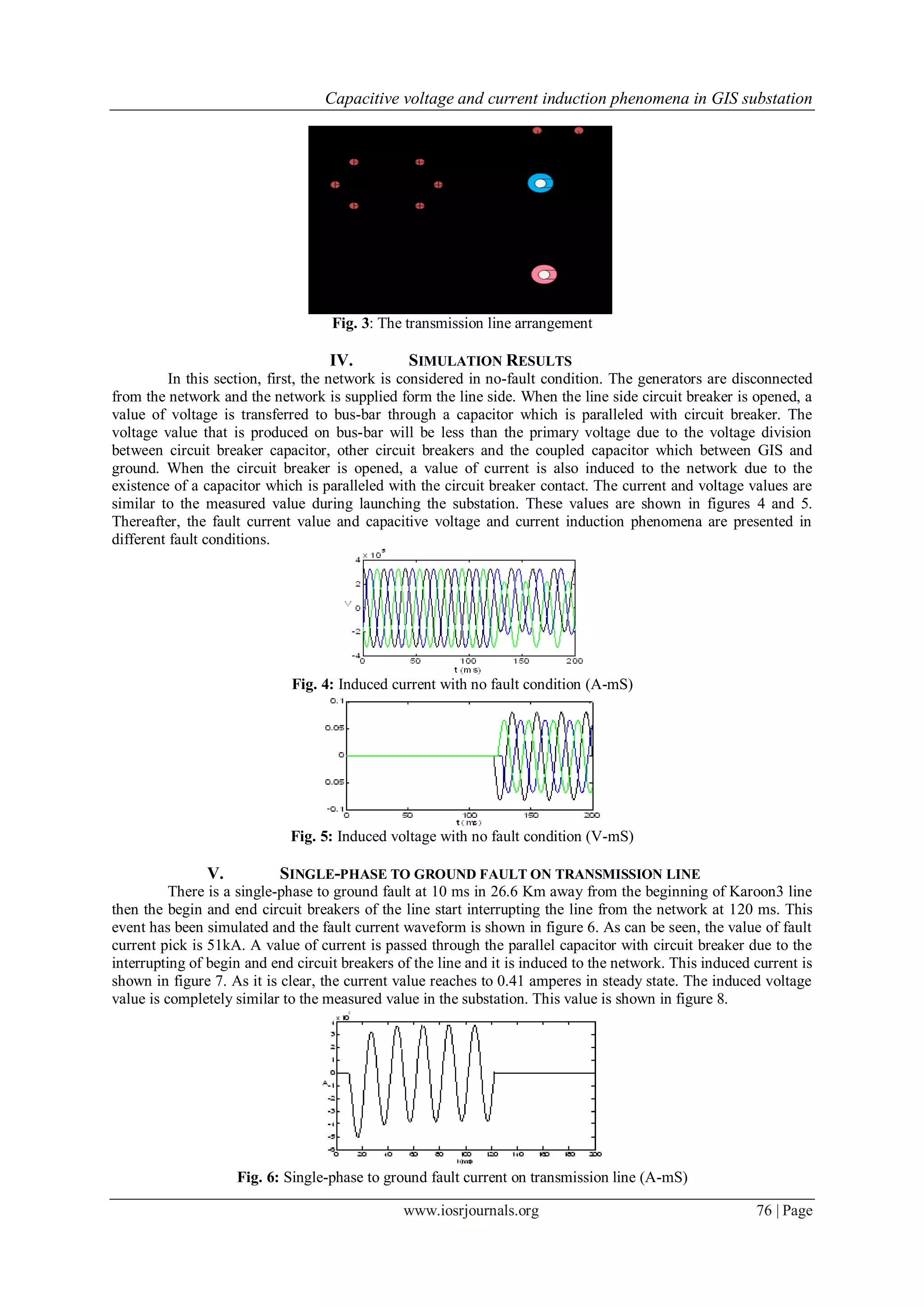 Capacitive voltage and current induction phenomena in GIS substation | PDF