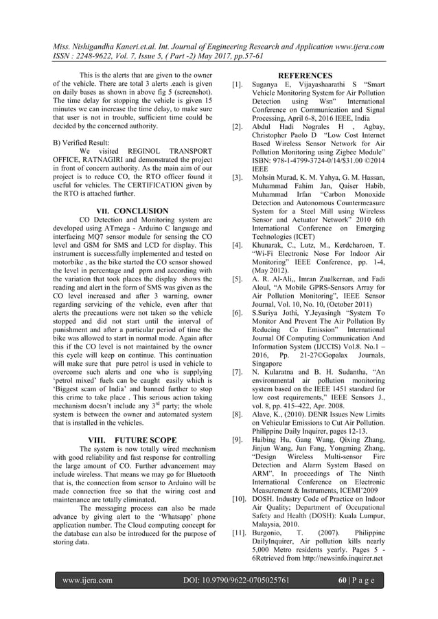 Carbon Monoxide Monitoring System Based On Arduino-GSM for Environmental Monitoring Application ...