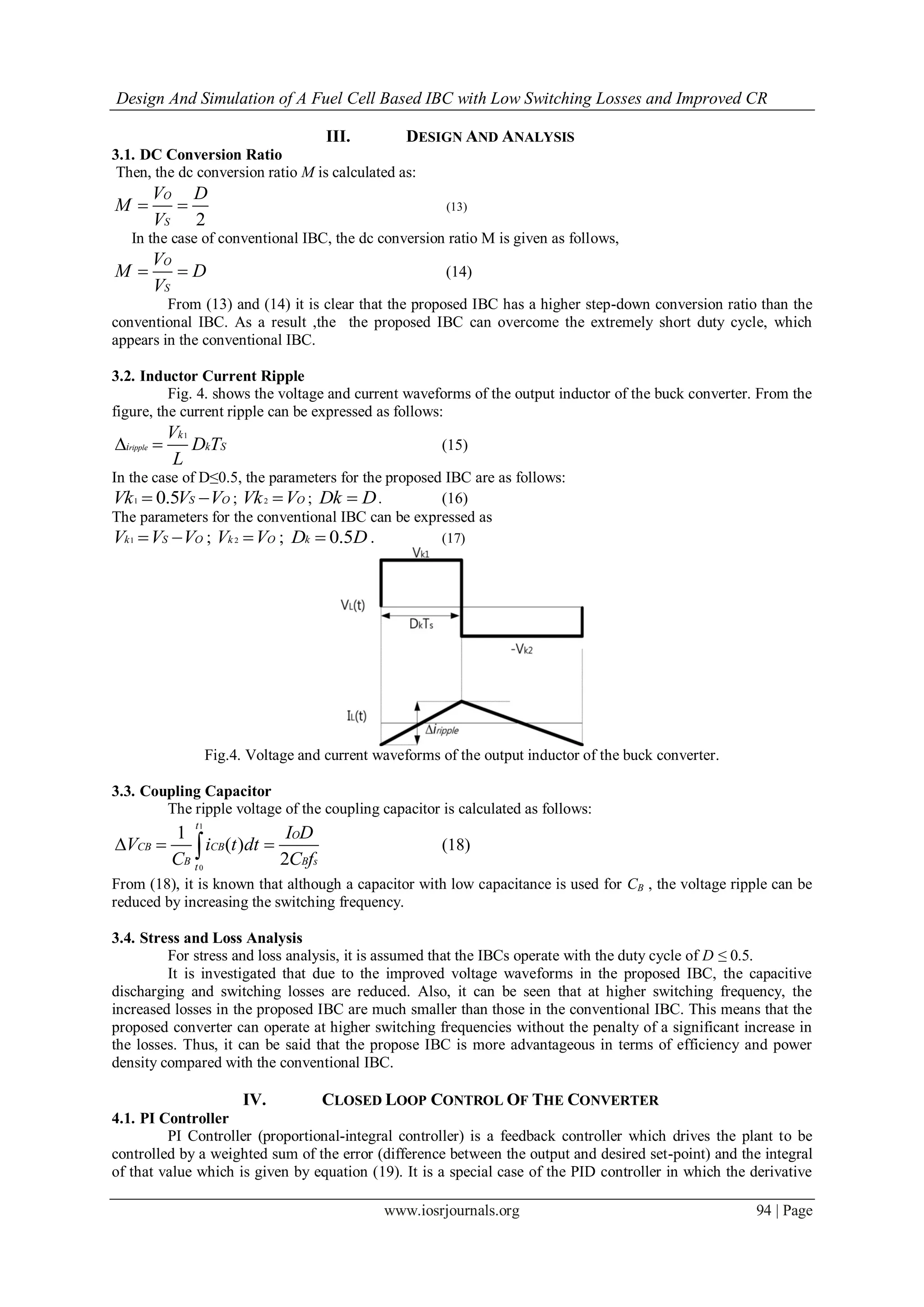 Design and MATLAB Simulation of a Fuel Cell Based Interleaved Buck Converter with Low Switching ...
