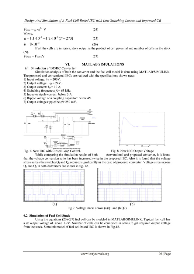 Design And Matlab Simulation Of A Fuel Cell Based Interleaved Buck Converter With Low Switching