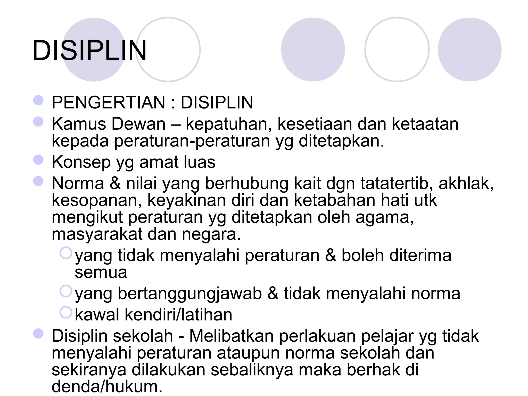 K07 disiplin sekolah | PPT
