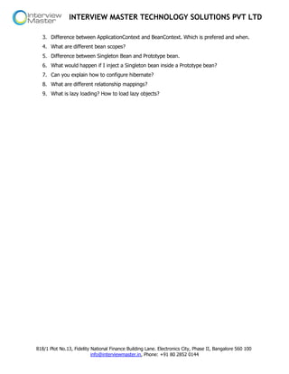 Interview master IT services caselets | PDF | Web Development | Internet