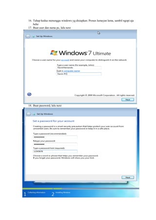 modul installasi windows 7 | PDF