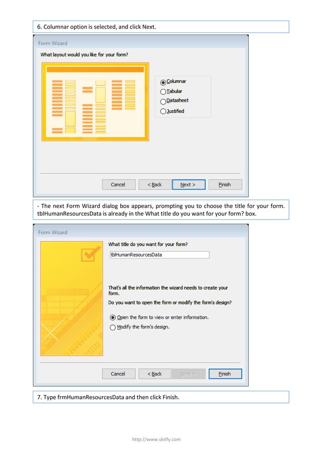 5.1 Creating a Form Using AutoForm | PDF