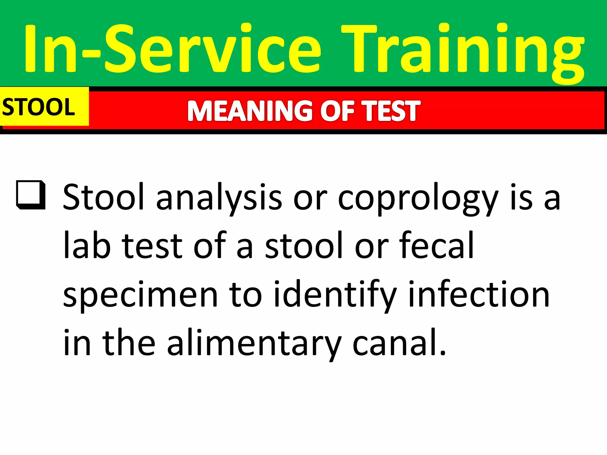 Stool Analysis | PPTX