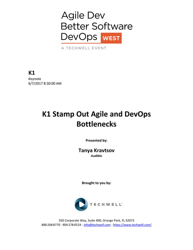 Stamp Out Agile and DevOps Bottlenecks | PDF