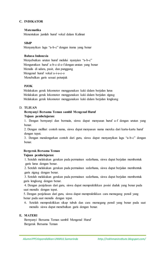 K1 t1-st1-p6 rpp tema 1 kelas 1sub tema 1 (5) | PDF