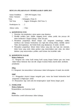 K1 t4-st1-p6 rpp tema 4 kelas 1 sub tema 1 (3) | DOCX