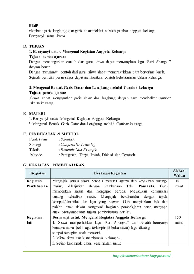 K1 t4-st1-p6 rpp tema 4 kelas 1 sub tema 1 (3) | PDF