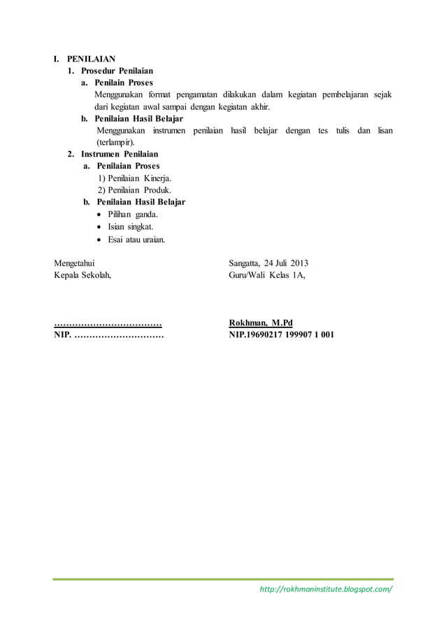 K1 t4-st4-p6 rpp tema 4 kelas 1 sub tema 1 (4) | PDF