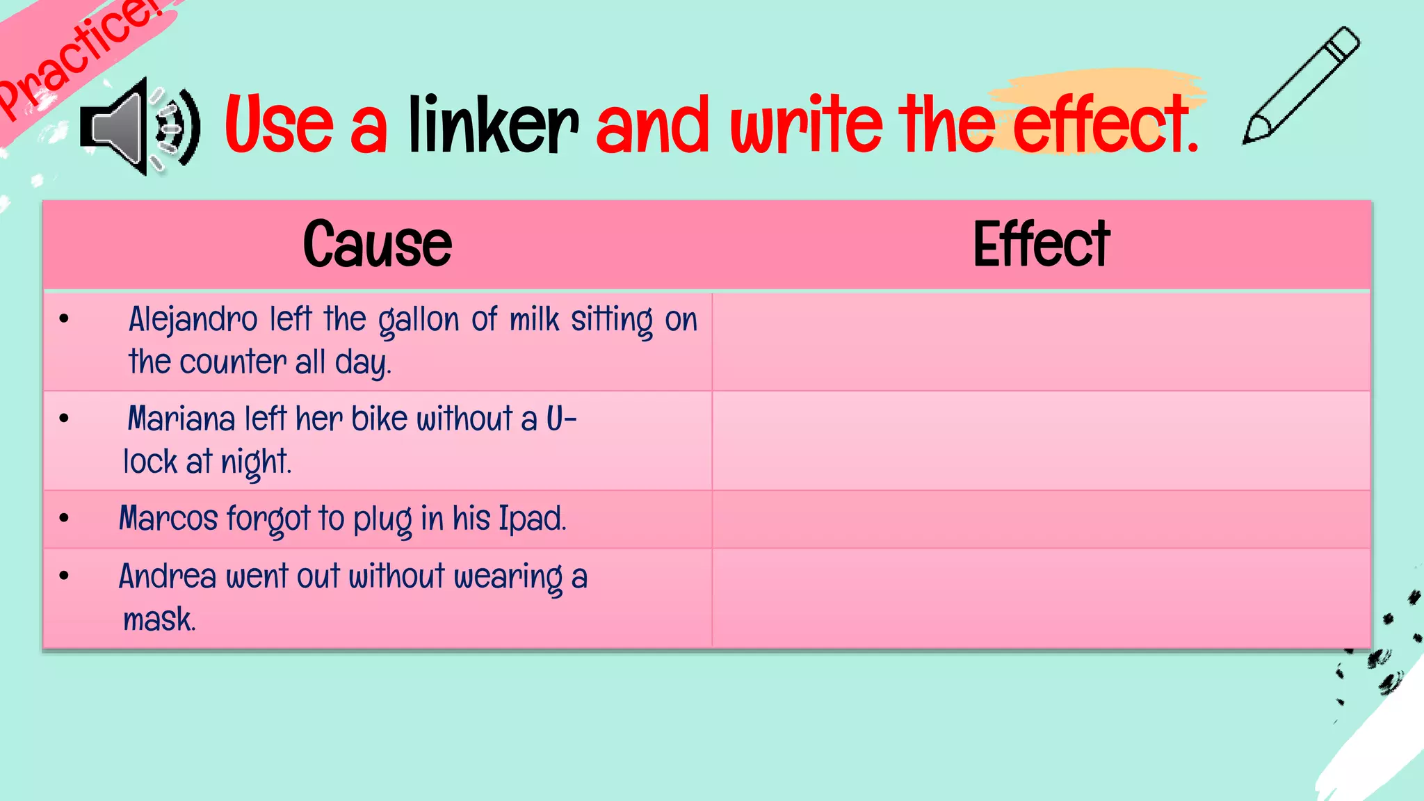 Cause and Effect Linkers | PPT
