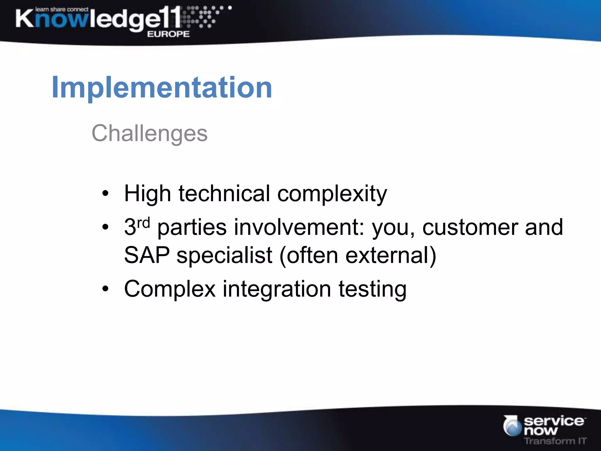 SAP INTEGRATIONS WITH SERVICENOW | PPTX