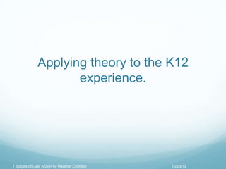 7 Stages of User Action Theory | PPTX