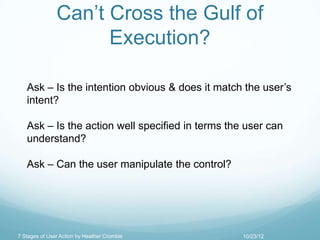 7 Stages of User Action Theory | PPTX