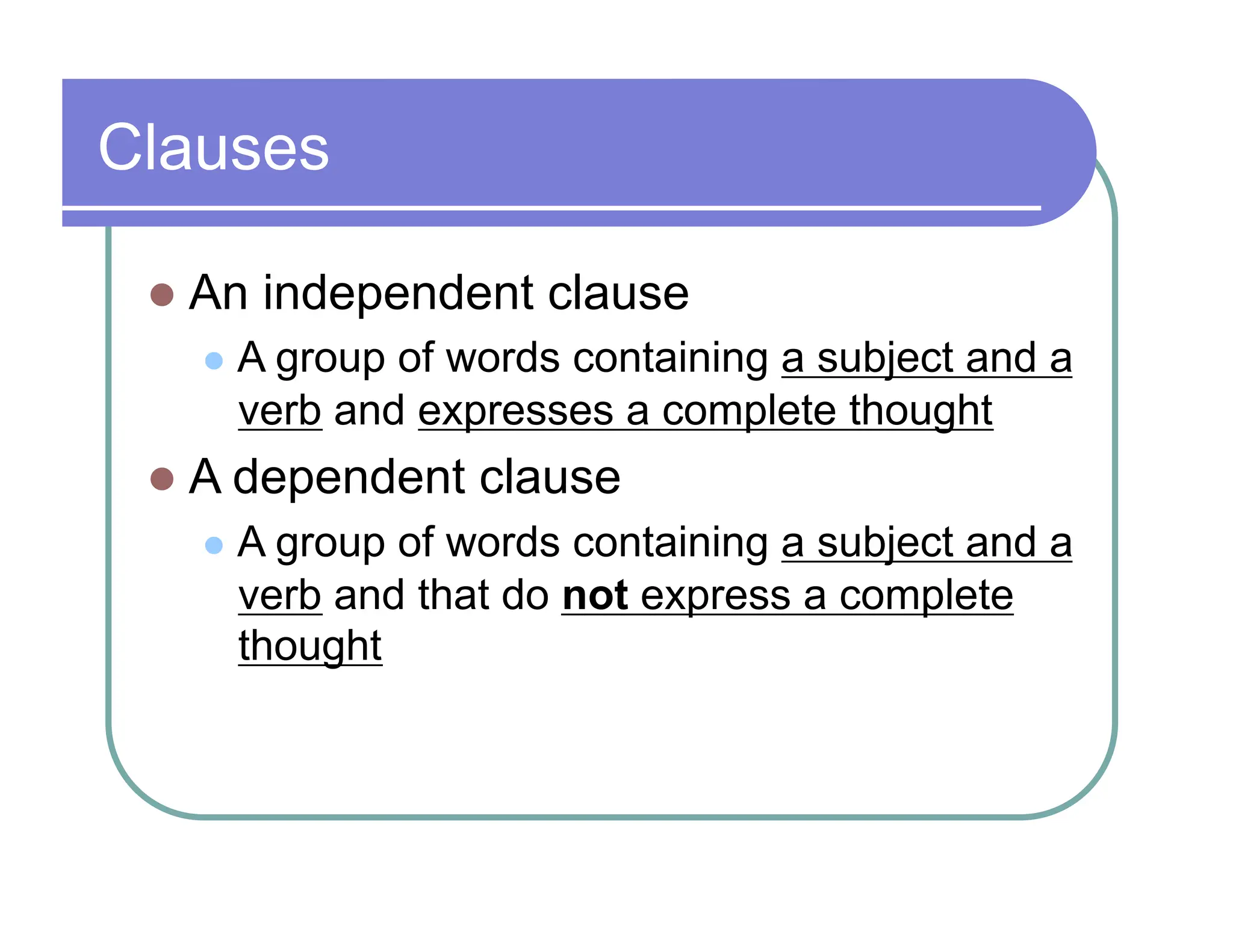 Phrases And Clauses, the types of phrases, types of clause | PPT