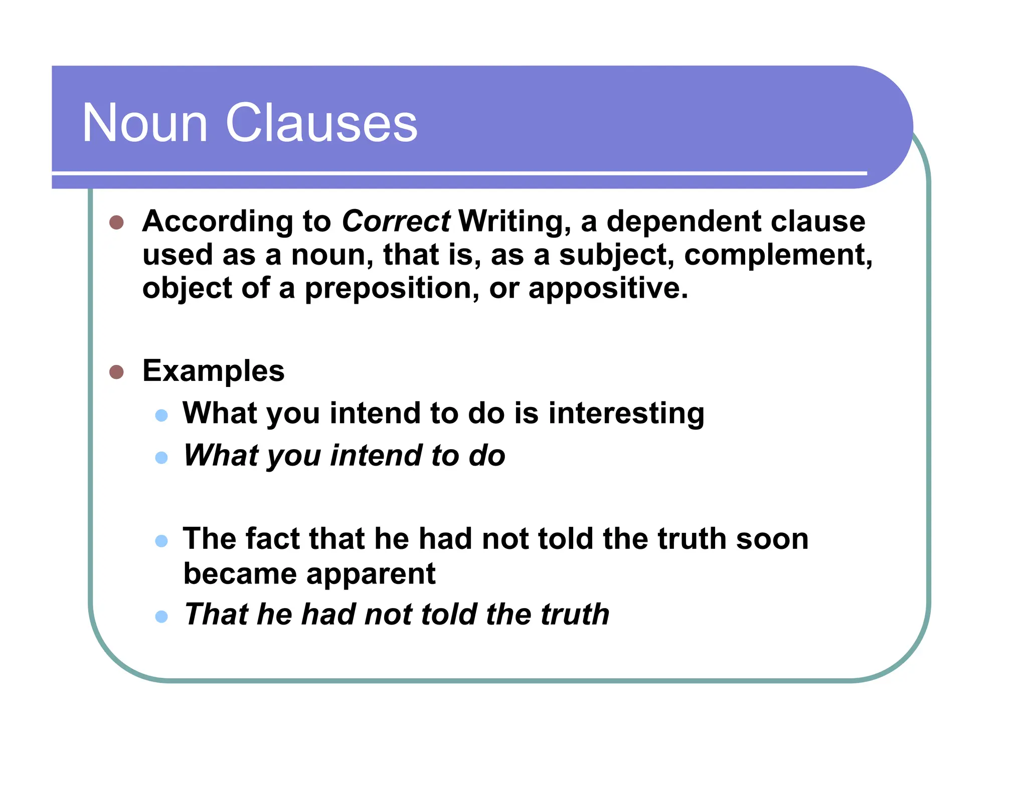 Phrases And Clauses, the types of phrases, types of clause | PDF