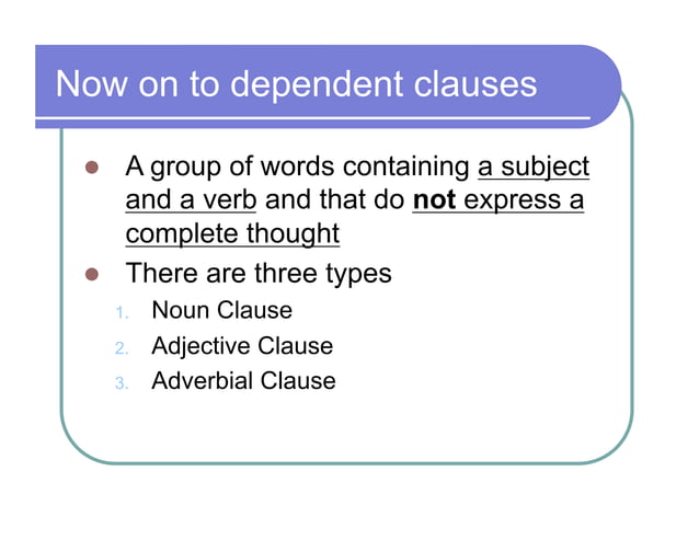 Phrases And Clauses, the types of phrases, types of clause | PDF