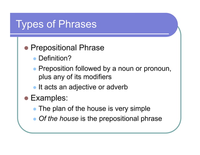 Phrases And Clauses, the types of phrases, types of clause | PDF