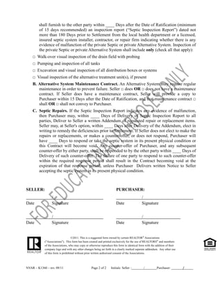 NVAR Well and Septic Addendum 2012 | PDF