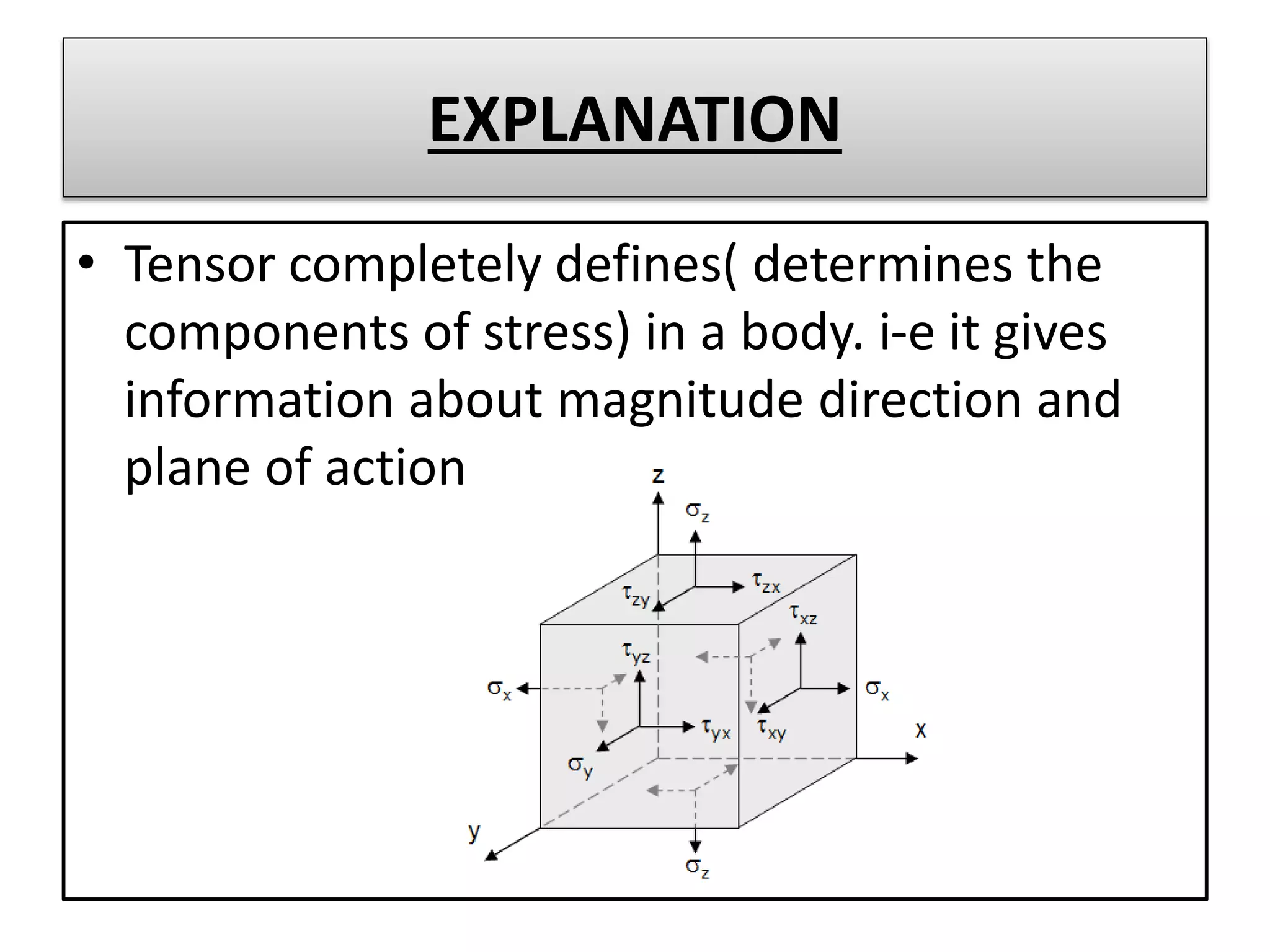 Concentrated Stress & Stress Tensor | PPTX
