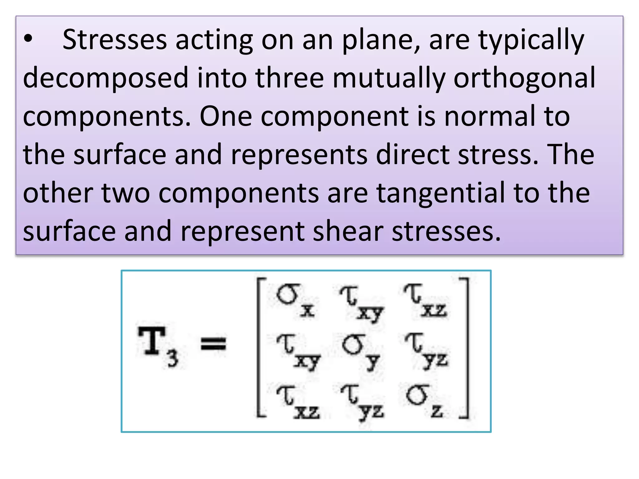 Concentrated Stress & Stress Tensor | PPTX