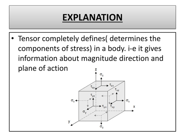 Concentrated Stress & Stress Tensor | PPTX | Physics | Science