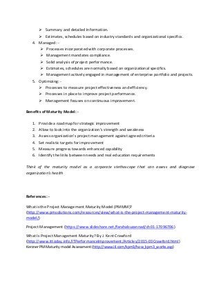 project management maturity models | PDF